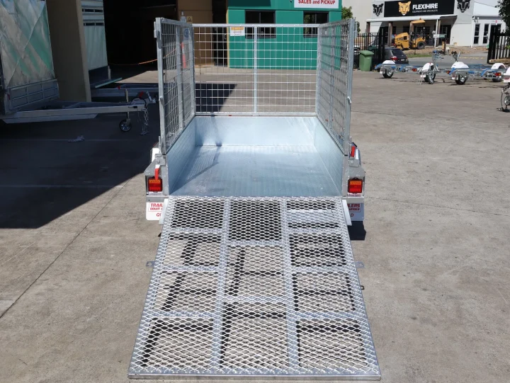 6x4 Single Axle Galvanised Cage Trailer 5ft Drop Down Rear Ram7
