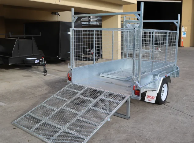 8x5 Single Axle Galvanised 2ft Cage Trailer for Sale Brisbane