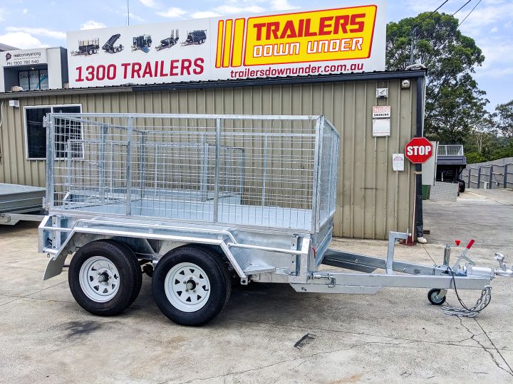8x5 Tandem Galvanised 3ft Cage Trailer for Sale in Brisbane